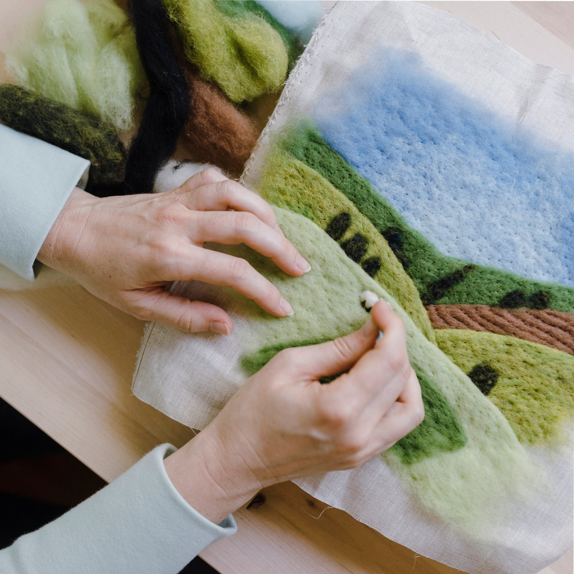 Painting with Wool Kits – Felted Sky