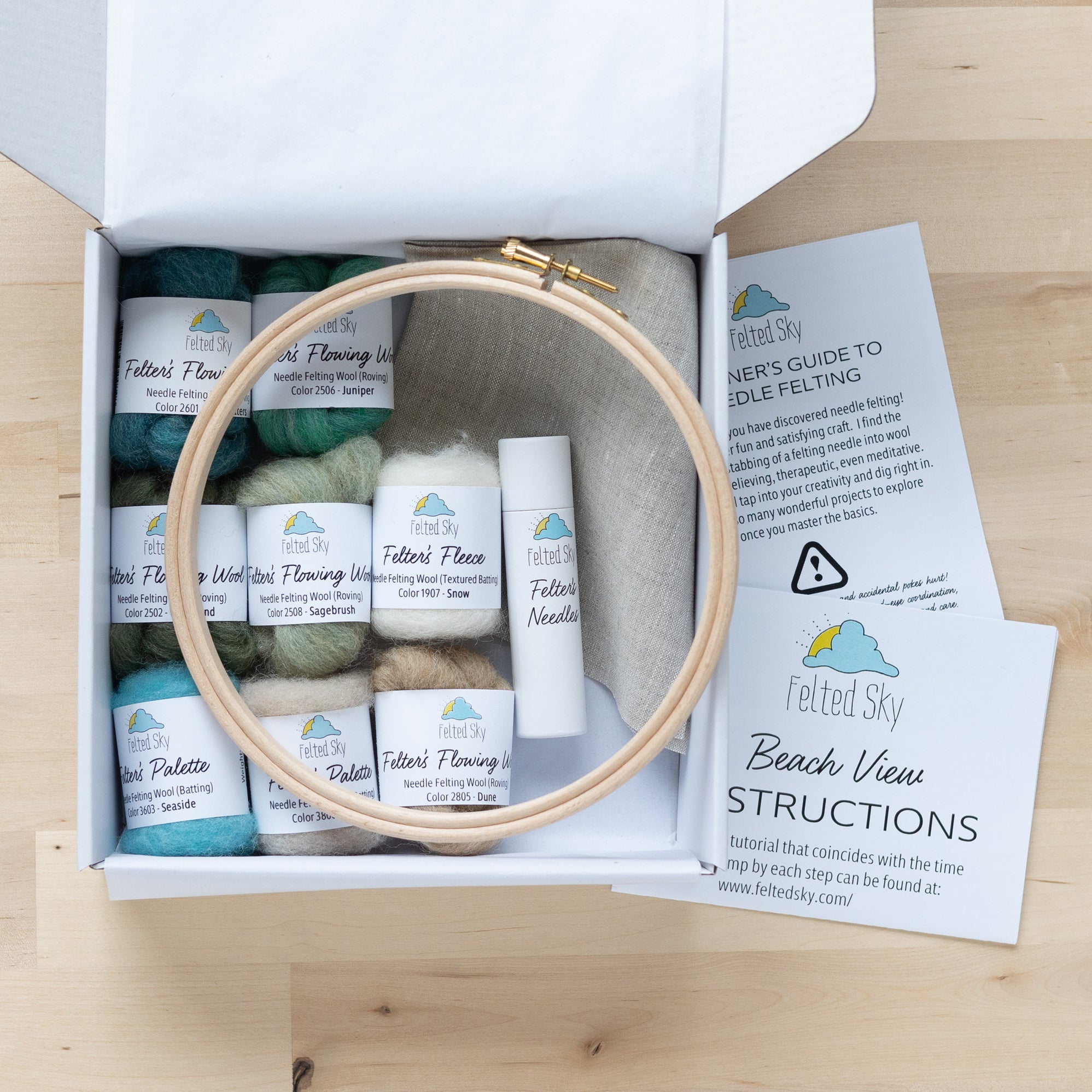 Beach View Needle Felting Kit– Felted Sky