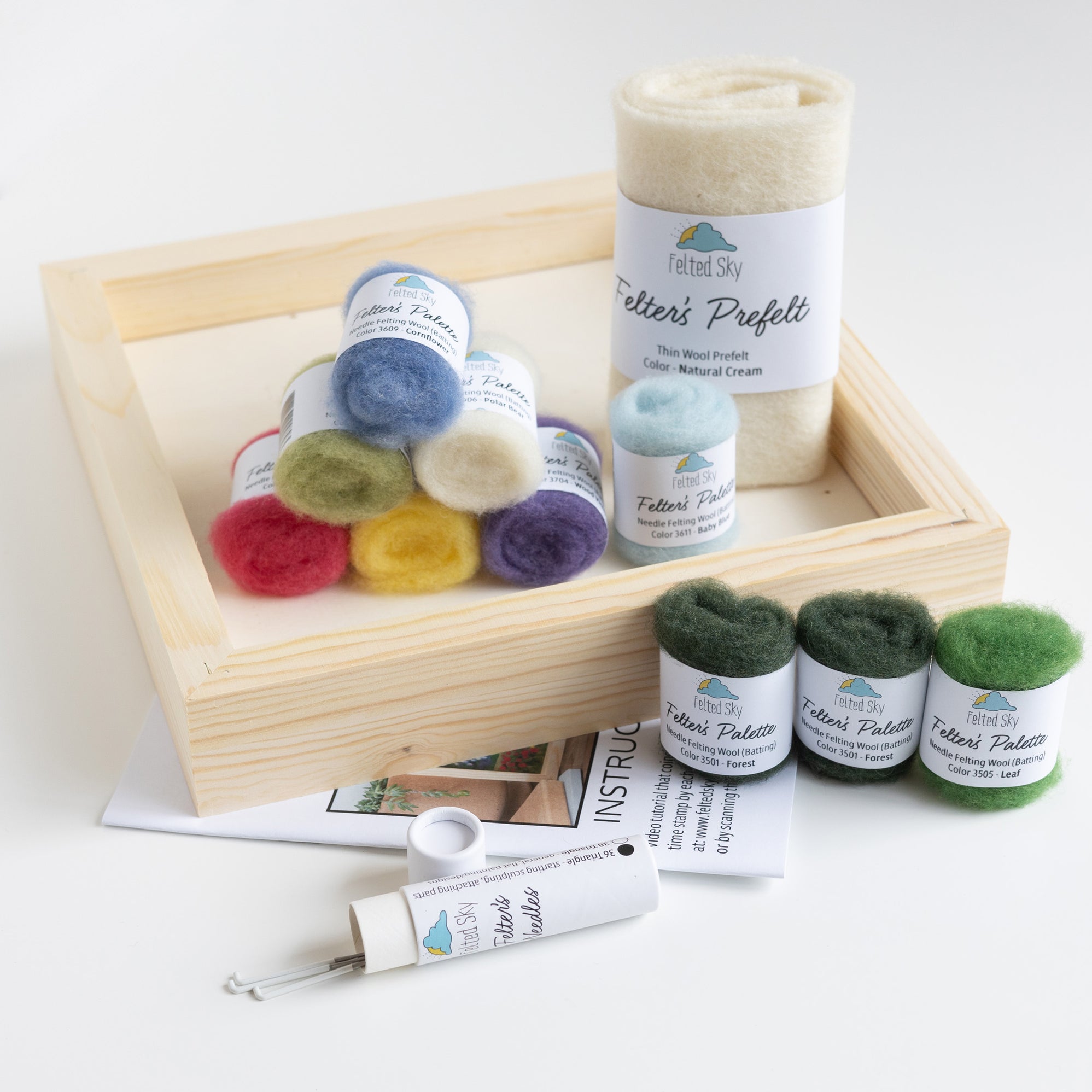 Flower Fields Needle Felting Kit– Felted Sky