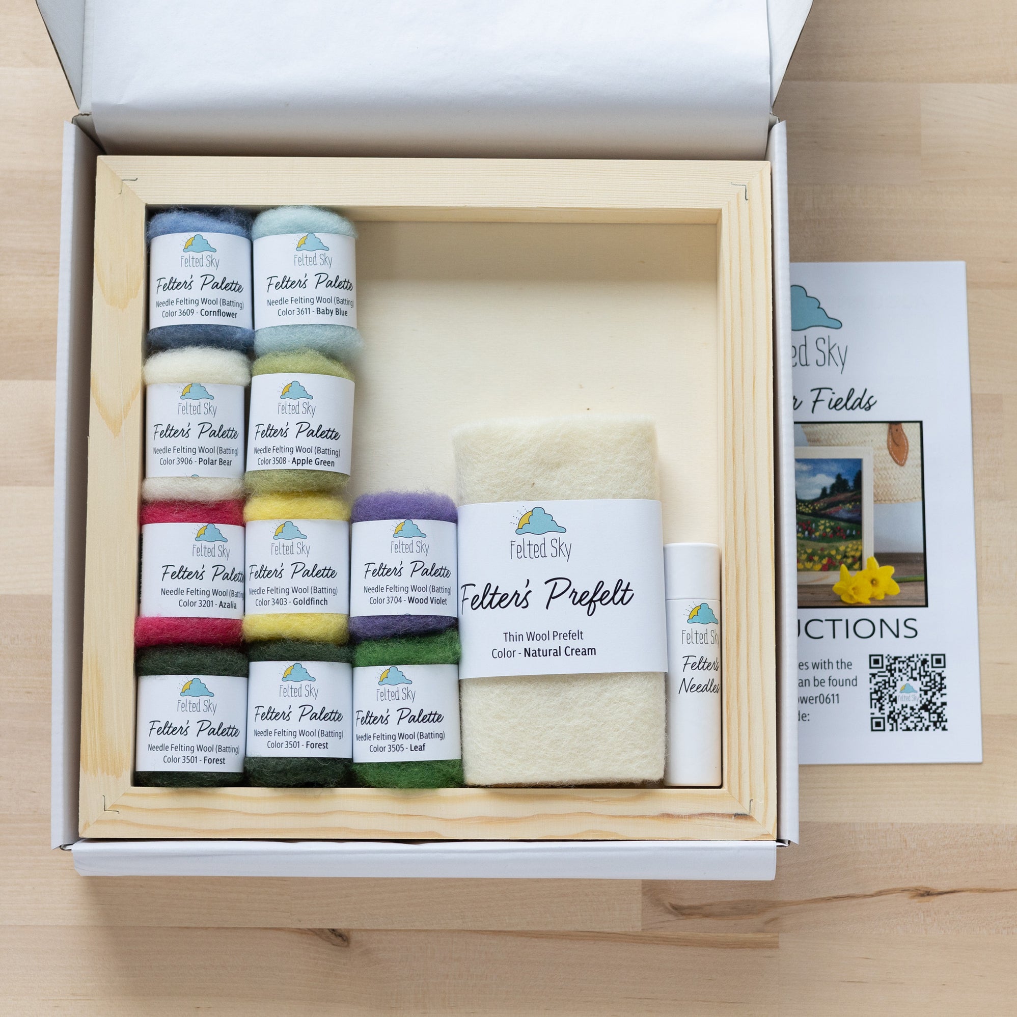 Flower Fields Needle Felting Kit– Felted Sky