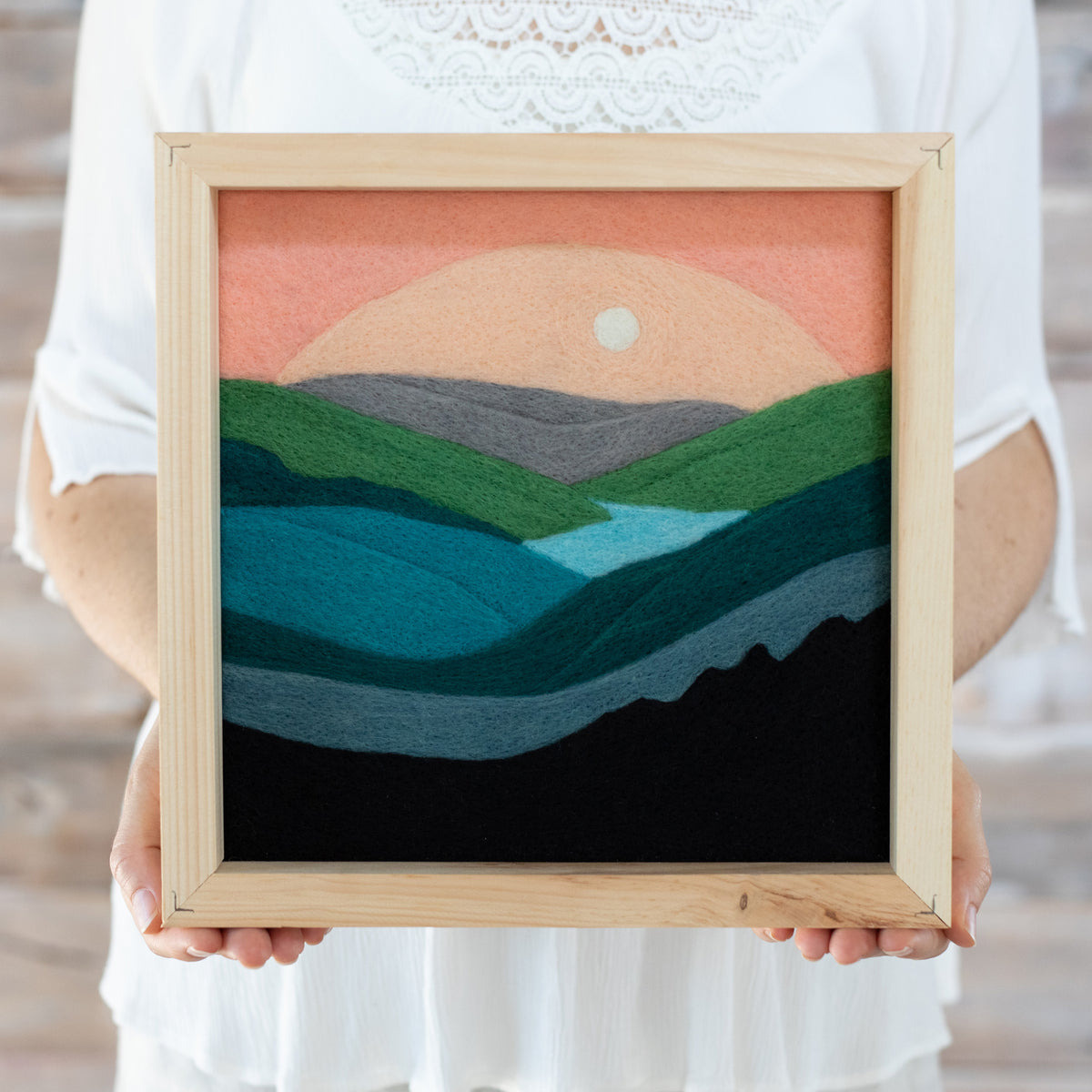 Moonlit Mountains Needle Felting Kit– Felted Sky