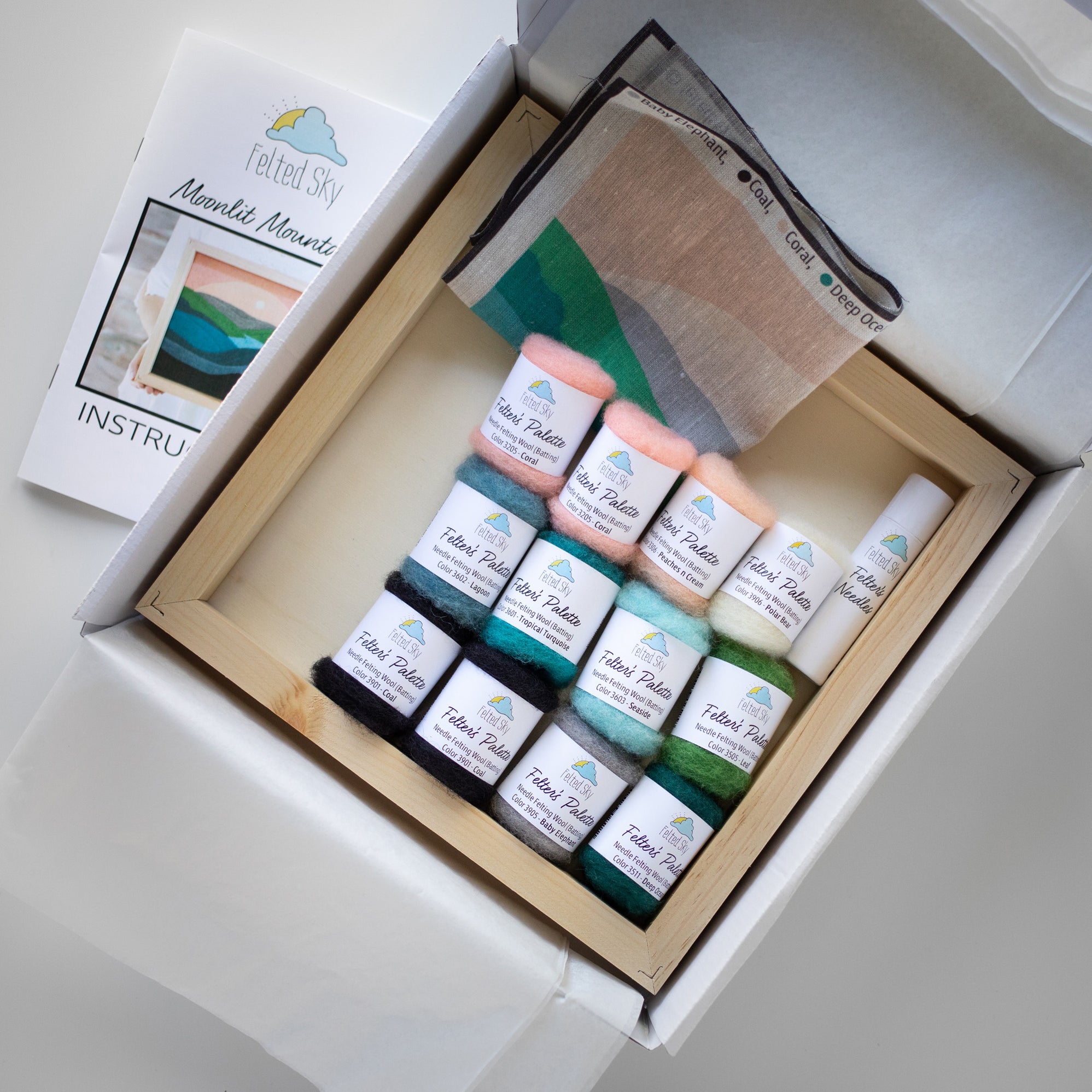 Moonlit Mountains Needle Felting Kit– Felted Sky