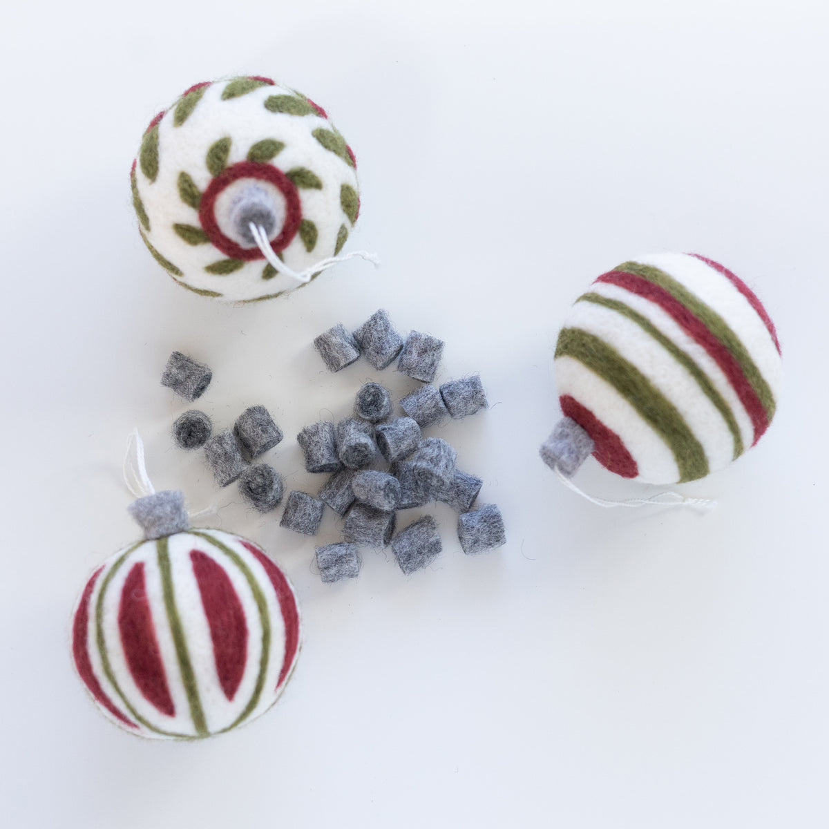 Ornament Caps– Felted Sky