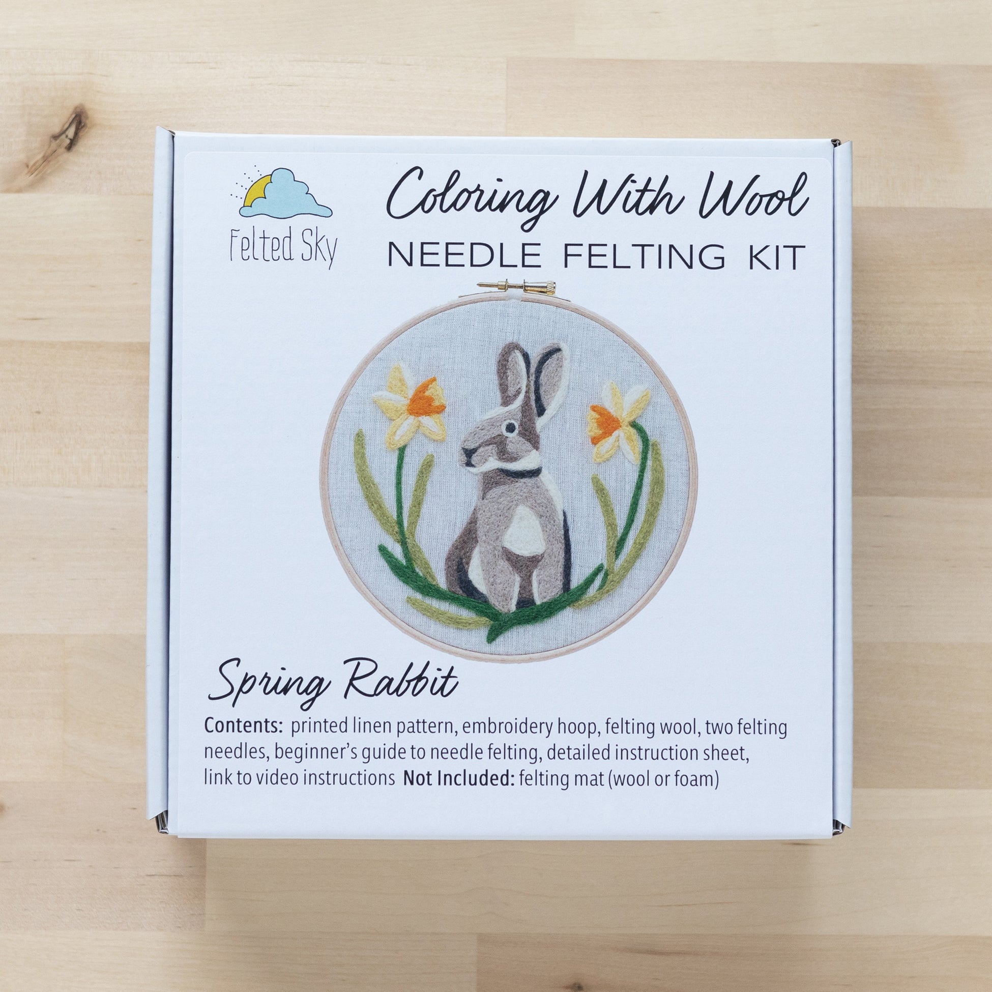Spring Rabbit Needle Felting Kit – Felted Sky